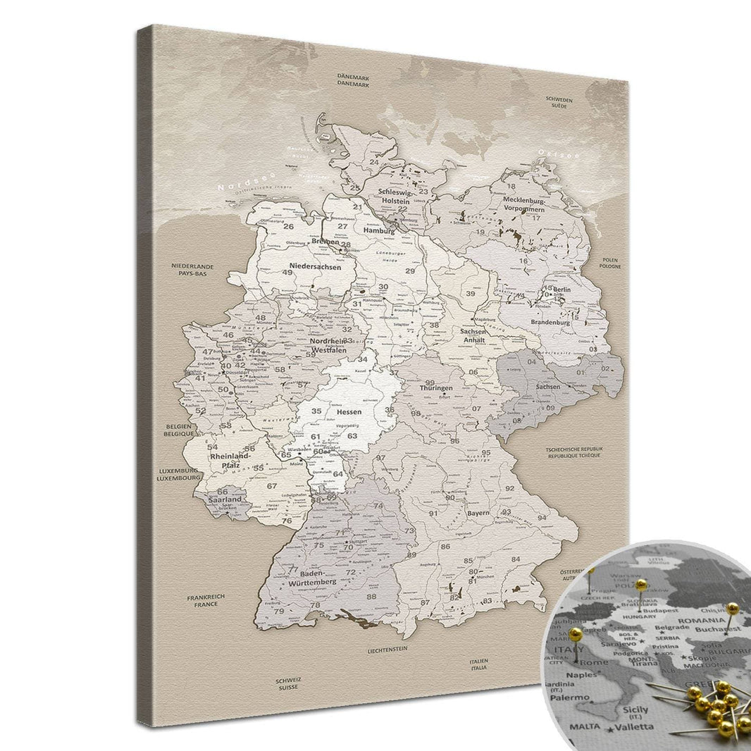 Deutschlandkarten als Poster für die Wand – WELTKARTEN24
